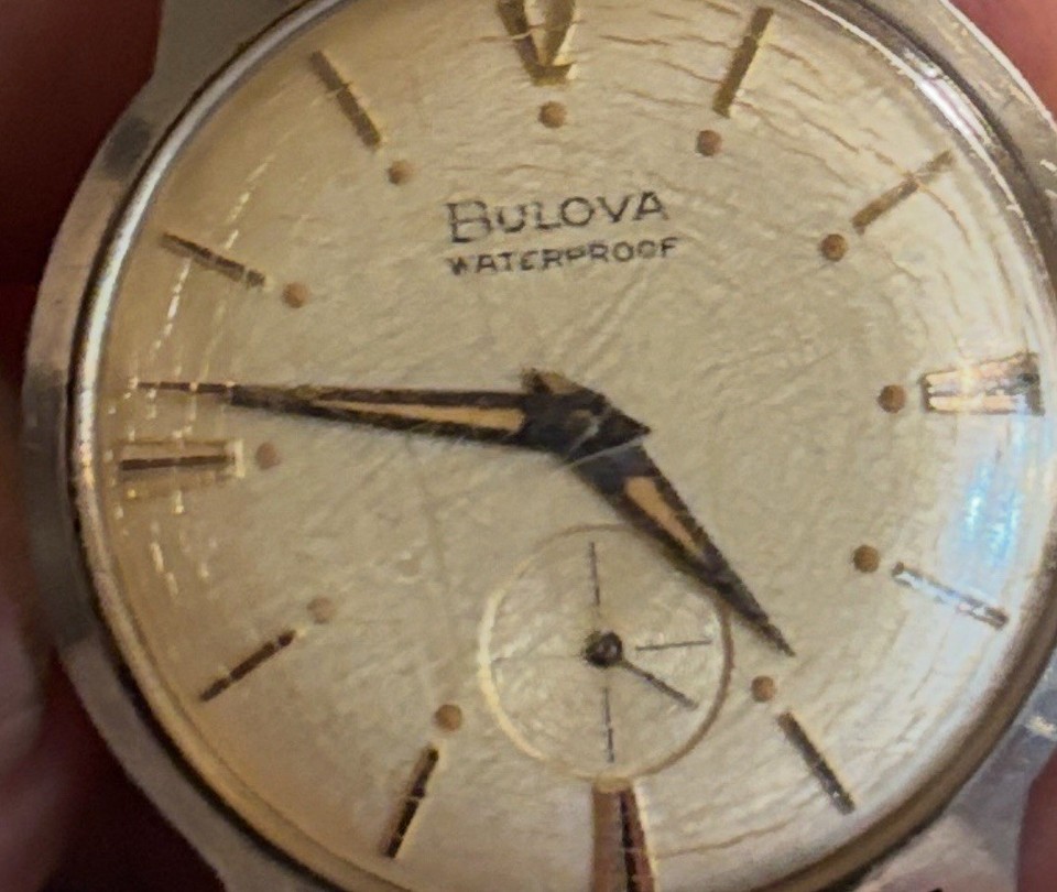 Vintage BULOVA “SURF KING” men's manual wind watch 17Jewels Linen dial ...
