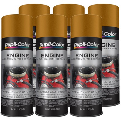 Duplicolor DE1604 (6-Pack), Engine Enamel Paint, Universal Gold, 12 oz ...