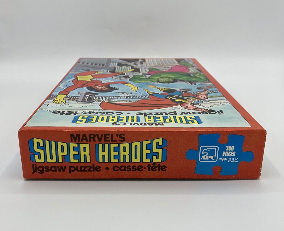 Vintage 1980 Marvel Super Heroes Jigsaw Puzzle Thor Hulk Spider-Woman ...