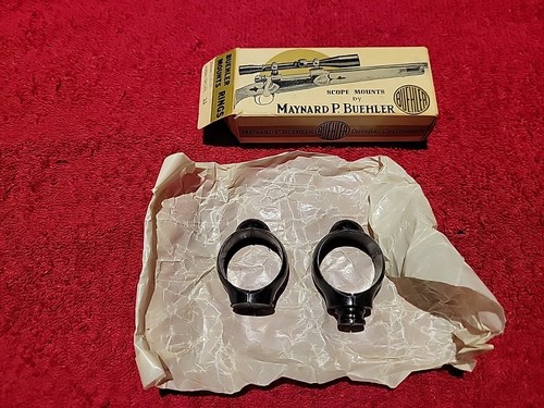 NOS Maynard Buehler 26mm Split High Rifle Pistol Scope Rings Gloss Gun ...