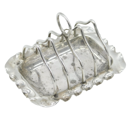 Victorian Sterling Silver Miniature Toast Rack & Crumb Tray Antique ...