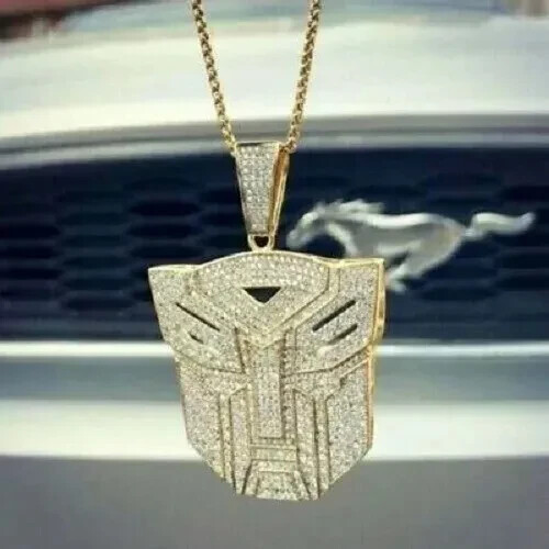 3 Ct Round Cut Simulated Diamond 14k Yellow Gold Finish Mens Customize ...