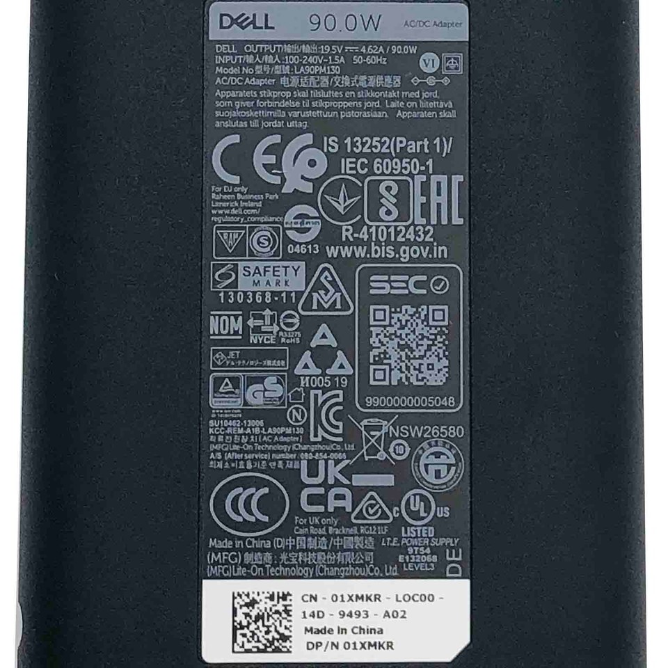 Genuine Dell HA90PM190 AC Power Supply Adapter DA90PM190 4.5mm 90W w/PC ...