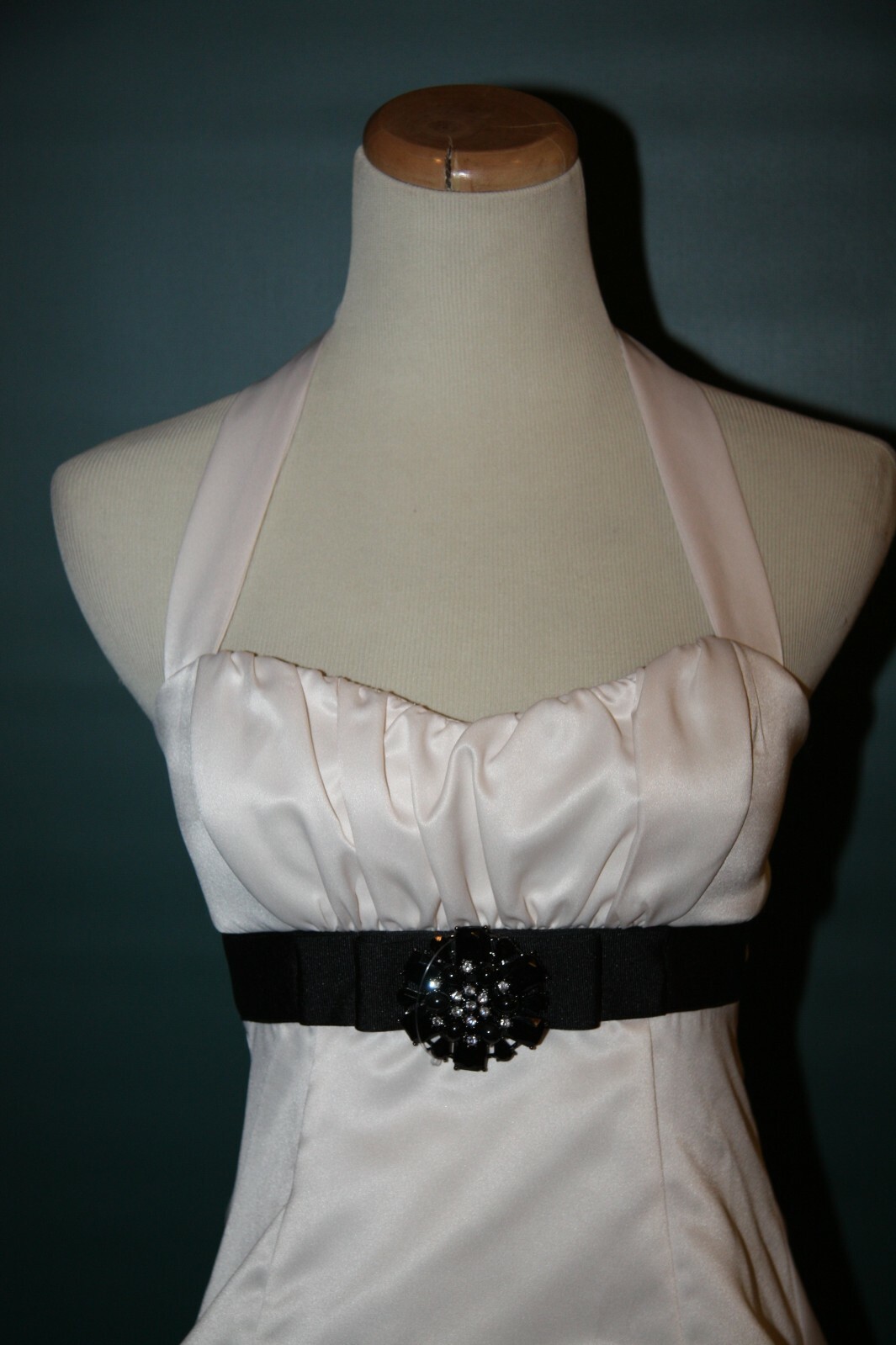 NWT $100 Black Champagne City Triangles Halter Short Dress Prom Formal ...