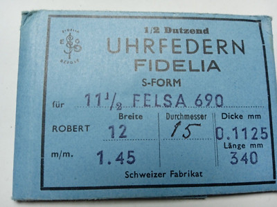 MAINSPRING WATCH FELSA 690 Swiss NEW Old Stock | eBay