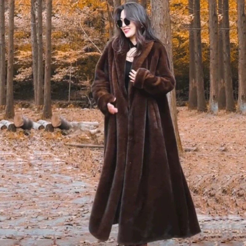 New Luxury Super Long Mink Fur Coat Young Womens Fur Mink Fur Coat ...
