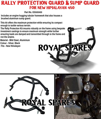 RALLY PROTECTION & SILVER SUMP GUARD Fit For Royal Enfield New ...