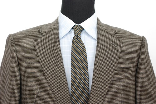 Hickey Freeman 2Btn Sport Coat Jacket Wool Black Beige Brown ...
