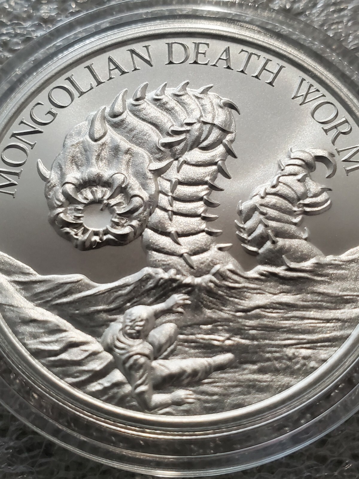 Mongolian Death Worm 1 oz .999 Silver round Folklore Venomous Legend | eBay