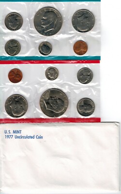 1977 US Mint Uncirculated US Mint set includes US Mint Packaging CP3581 ...