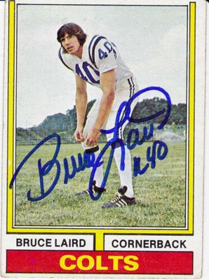 BRUCE LAIRD SIGNED 74 TOPPS FOOTBALL CARD BALTIMORE COLTS | eBay