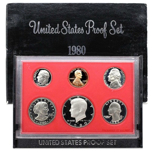 1980 S PROOF Set in Original Box US Mint (6 Coin Set) | eBay