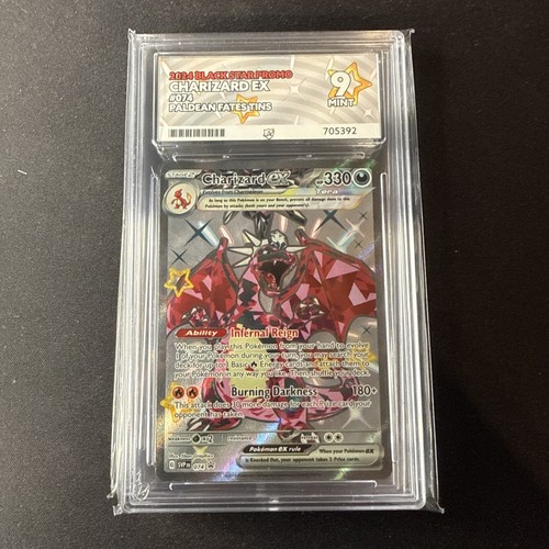 Ace 9 Charizard EX Black Star Promo Card 074 Paldean Fates | eBay UK