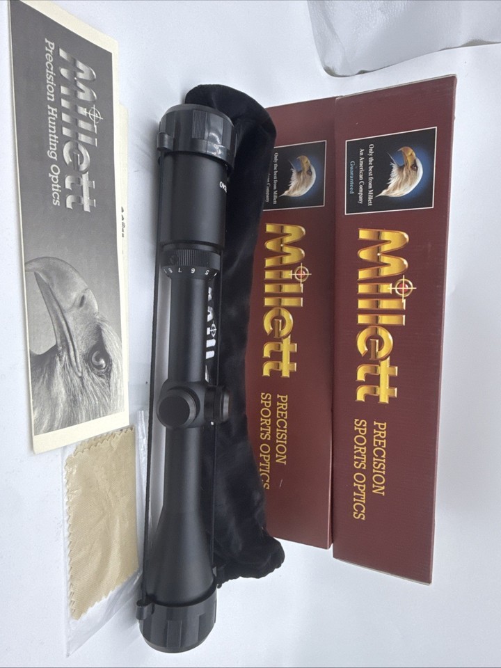 Millet Buck Silver rifle Scope 4X12x40 -medium plex reticle matte ...