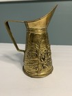 Vintage Brass Metal Tin Pitcher Embossed Pub Scene Made in England 8 ...