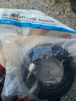 20ft RG58 Coaxial Cable Assembly | eBay