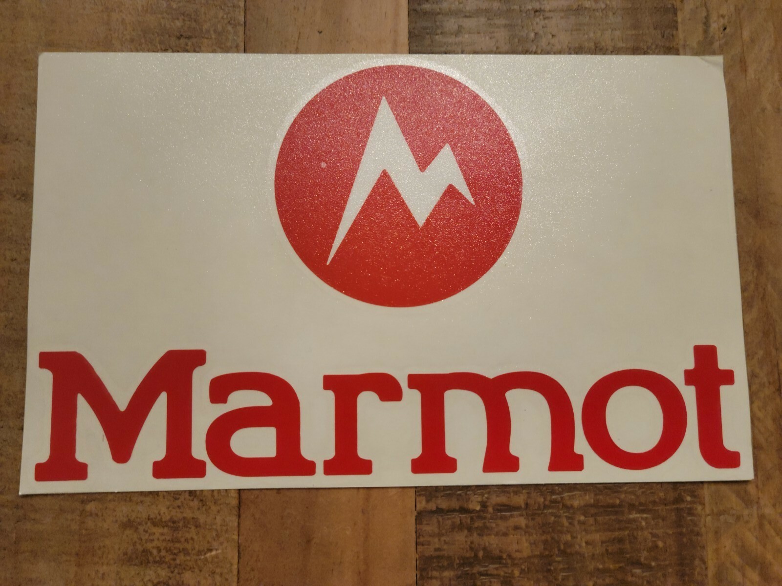 Marmot Authentic Sticker Approx 8" Red Diecut outdoor camping ...