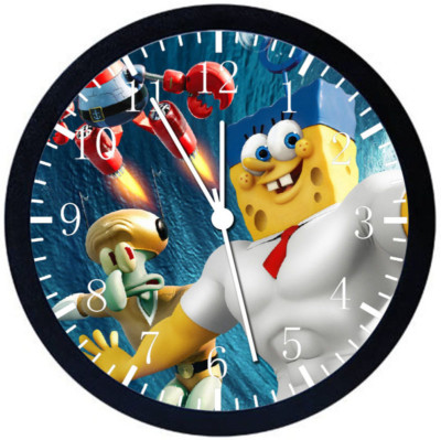 SpongeBob SquarePants Black Frame Wall Clock Nice For Decor or Gifts ...