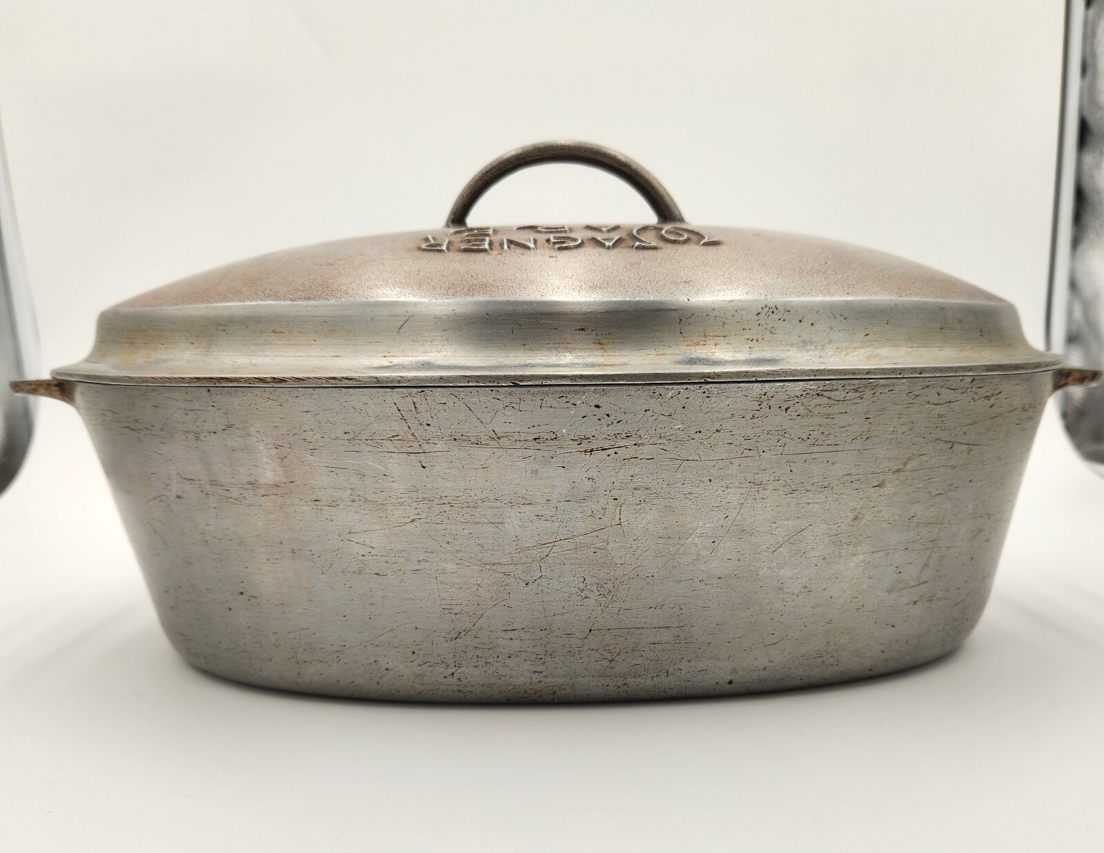 Vintage Wagner Ware # 5 265 Oval Drip Drop Roaster, W/ Lid And Trivet ...
