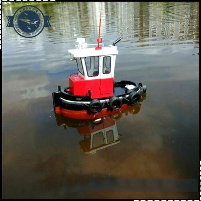 Micro Tug boat M3 1:18 220mm Wooden model ship kit RC model wood model ...
