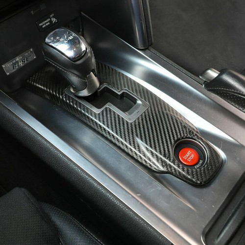 Real Carbon Fiber Center Gear Shift Panel Cover Trim Fit For Nissan GTR ...