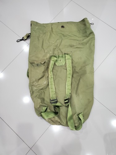 Vintage US Army Military Issue Duffle Shoulder Bag w/ Name Green | eBay