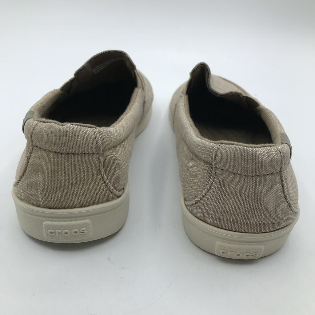 Crocs Womens Loafers Shoes Brown Canvas Slip On Flat … - Gem