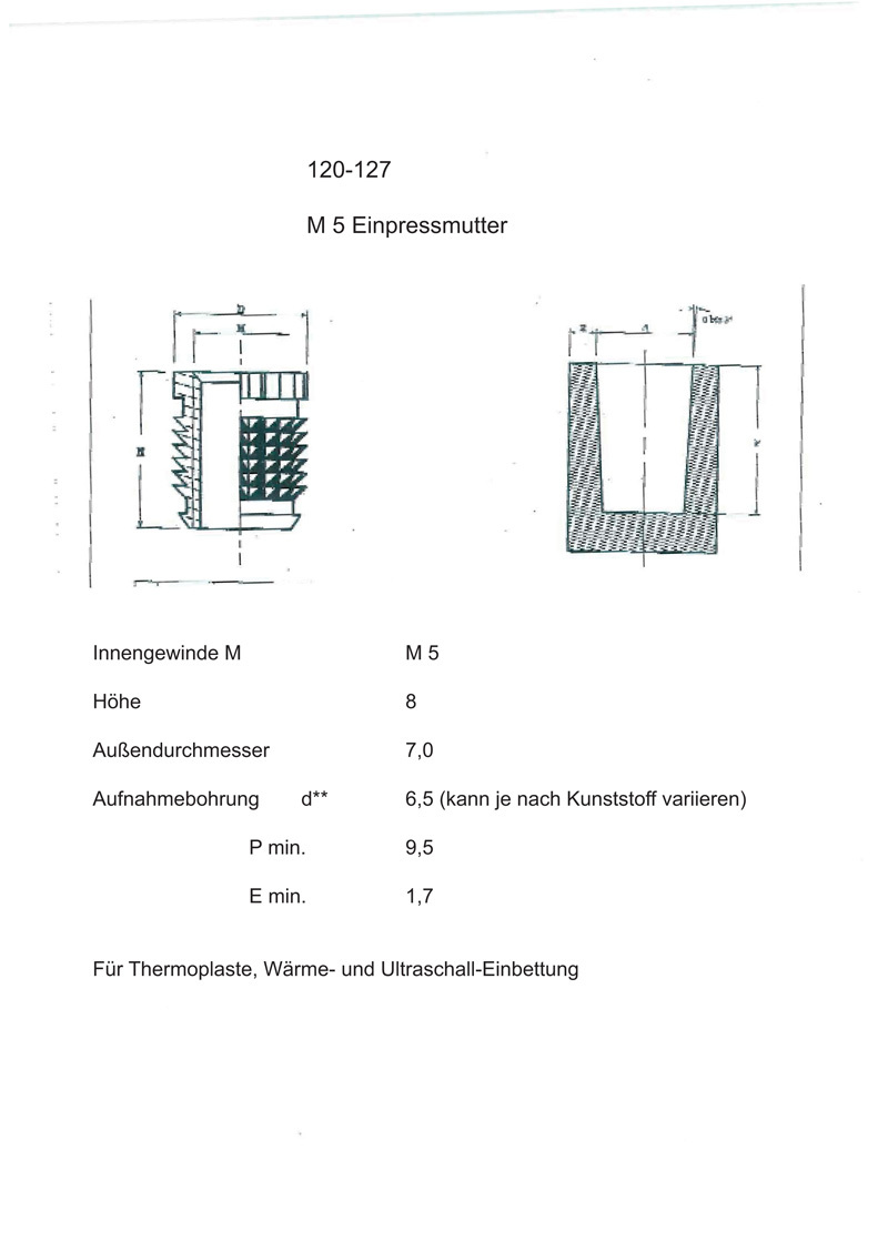 Einpressmutter M5 Messing 30 Stück | eBay.de
