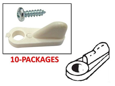 Barton Kramer 623C Screen Window Swivel Clip Flat, White - Nylon (10 ...