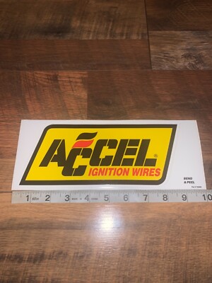 Accel Ingnition Wires Racing Sticker Decal 9x4 | eBay