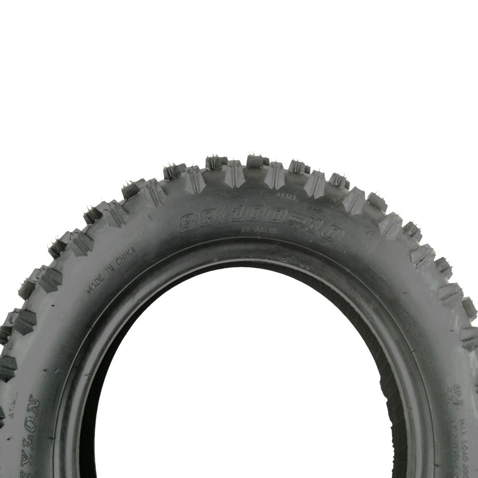 3.00-10 80/100-10 Inch Dirt Bike Tire With Inner Tube | Knobby Tread ...