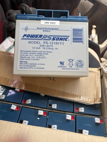 Power Sonic PS-12180 12V 18Ah Rechargeable Sealed Lead Acid Battery for ...