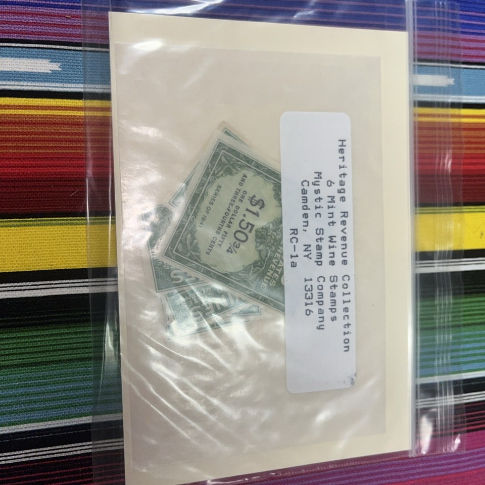 Heritage Revenue Collection 6 Mint Wine Stamps MNH | eBay