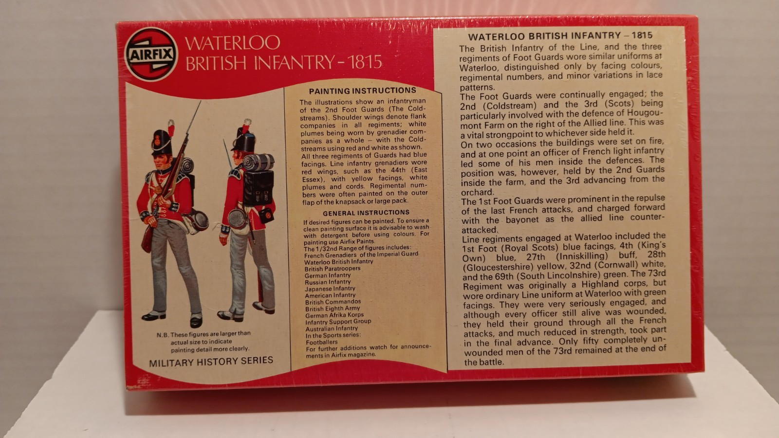 Airfix Waterloo British Infantry 1815 Model 1/32 #51461-9 VINTAGE ...