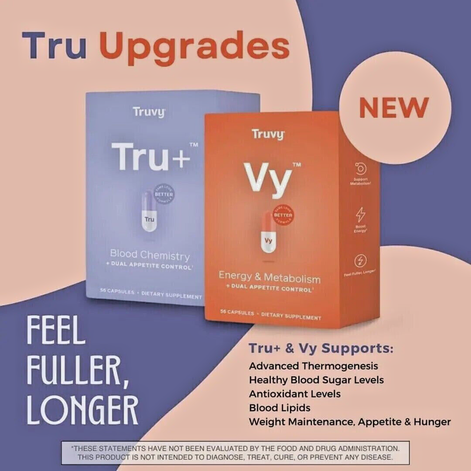 Truvy TRU+ & VY **NEW** Formula Weight Loss-4 Week (TruVision TruFix ...