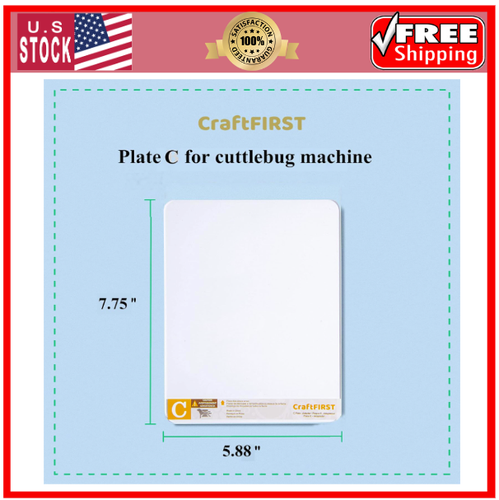 Plate C Compatible with Cuttlebug Die Cutting Machine 5.87X7.75″ 1 ...