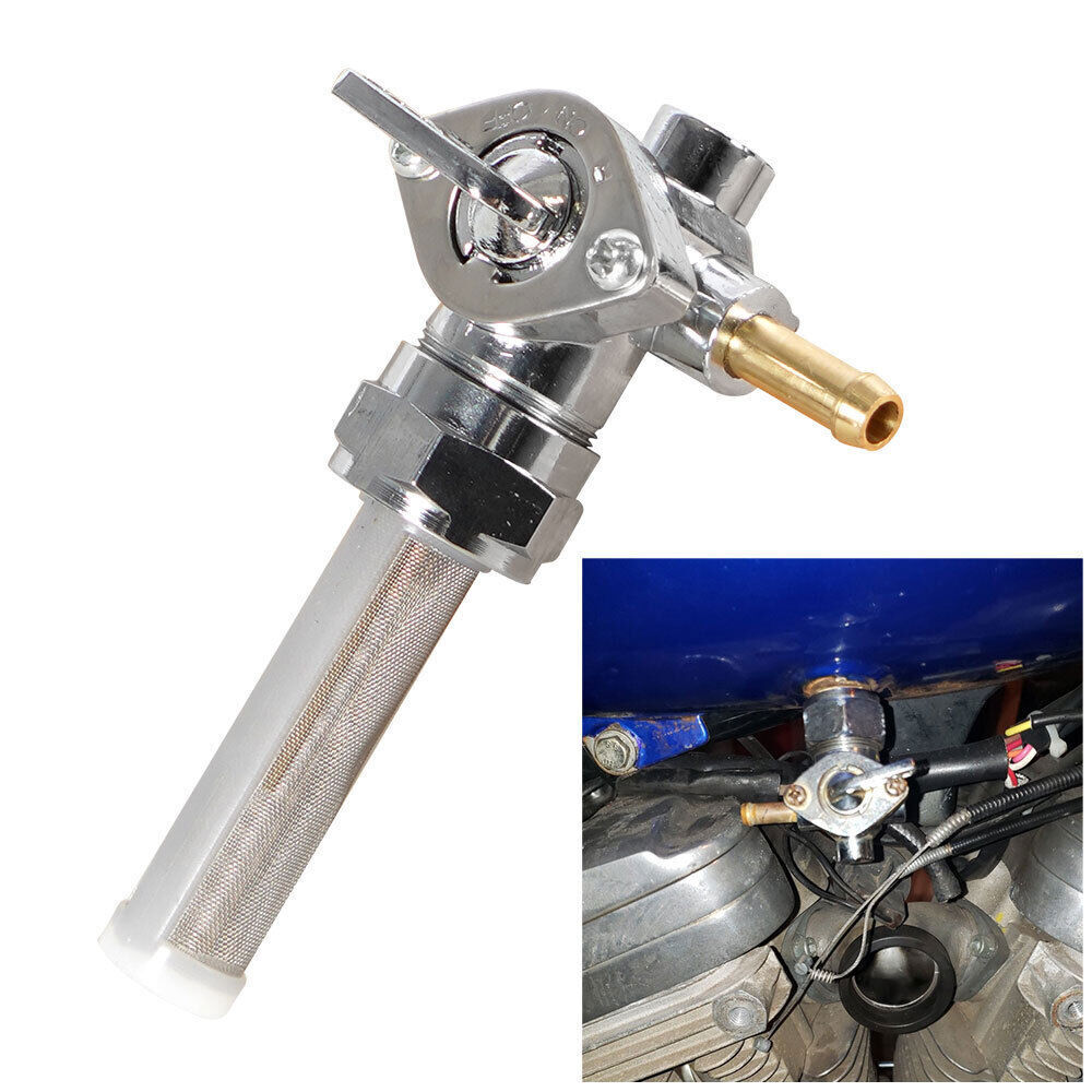 22MM Left Spigot Gas Tank Fuel Valve Petcock Switch Fit for Harley ...