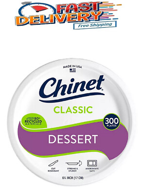 Chinet Classic Dessert Plates, 6.75" (300 ct.) Free Shipping | eBay