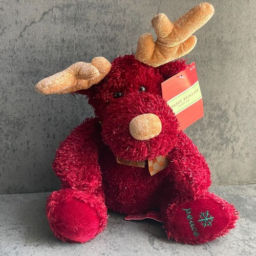 Vintage 2002 Target Brands Plush Stuffed Moose Red Holiday Sparkles 10 ...