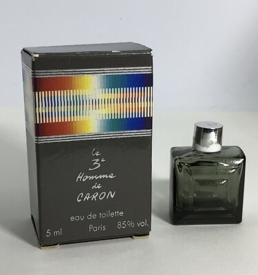 LE 3° HOMME - CARON PARFUMS - MINIATURE - 5 ml - EDT + BOITE - FLACON ...