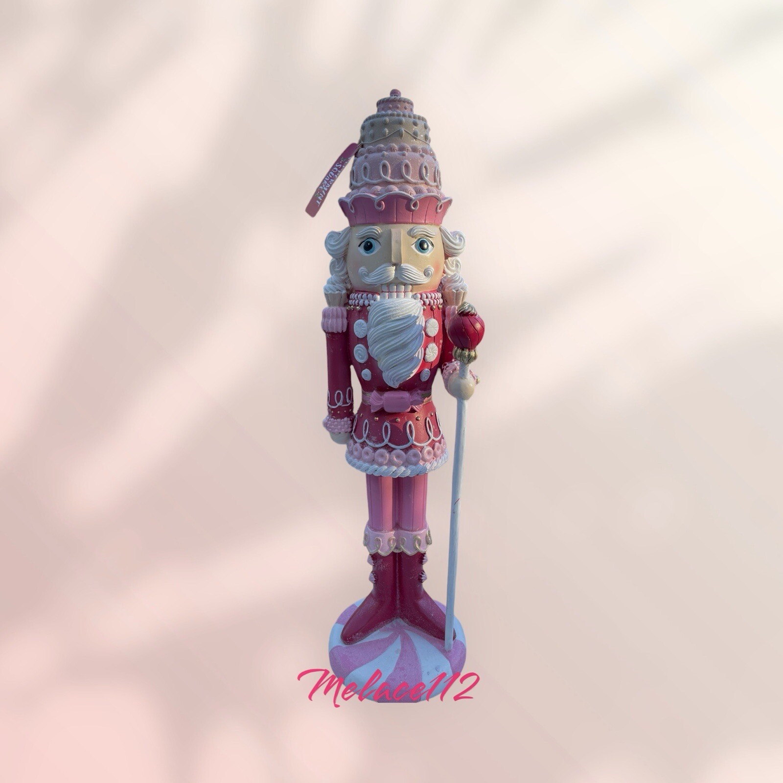 Large Pastel Cupcake Candy Nutcracker Christmas Decor Pink Red ...