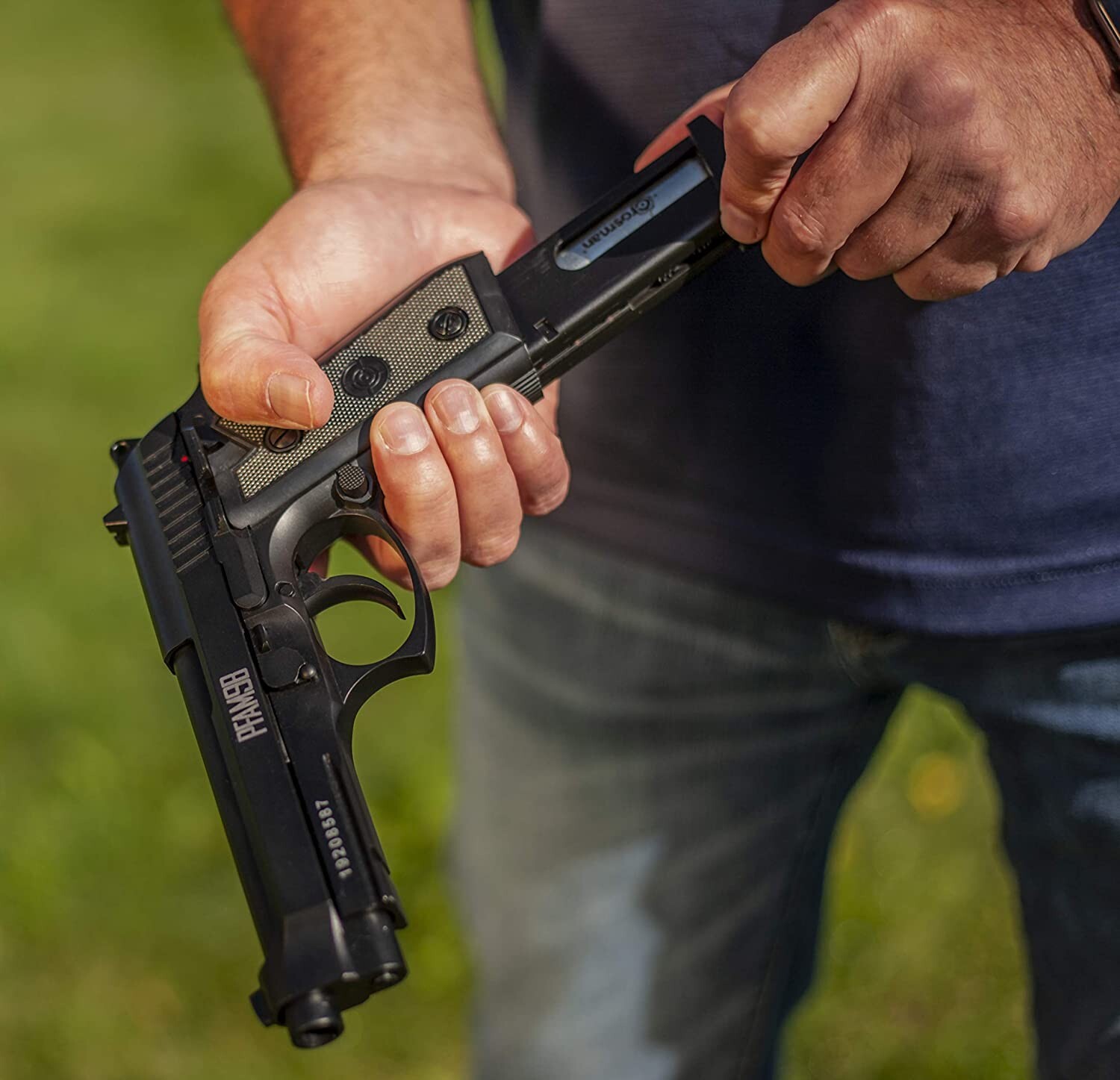 Crosman PFAM9B CO2-Powered Full Auto Blowback BB Air Pistol - Black for ...