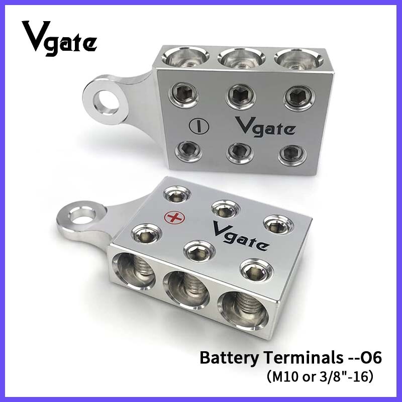 Vgate Dual 1/0 AWG Positive or Negative Battery Terminal AGM Lead Acid ...