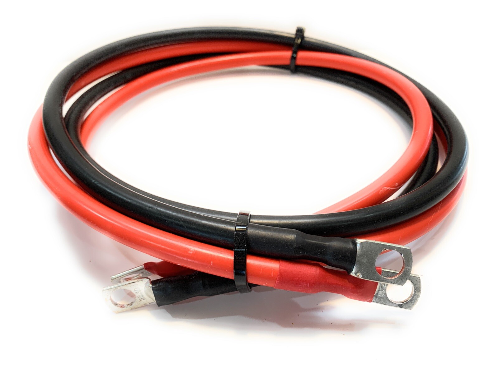 5ft 4AWG Red & Black Inverter Cables with 3/8 in. Ring Terminal Lugs | eBay