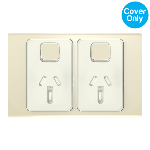 Clipsal Iconic Styl Double Powerpoint Skin Crowne | S3025C-CE | eBay