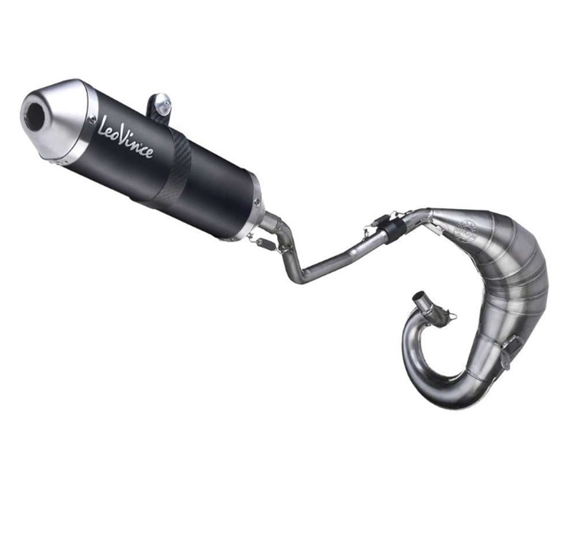 Complete Exhaust Leovince X-Fight Black Ed. Derbi Senda Racer Sm/Enduro ...