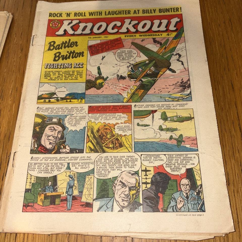 Knockout Comic - Vintage UK Comic Strip Bundle x13 Issues - Billy ...