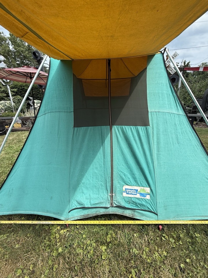 Vintage Wenzel Canvas 9’x9’ Tent Camping Movie Prop Backyard Vacation ...