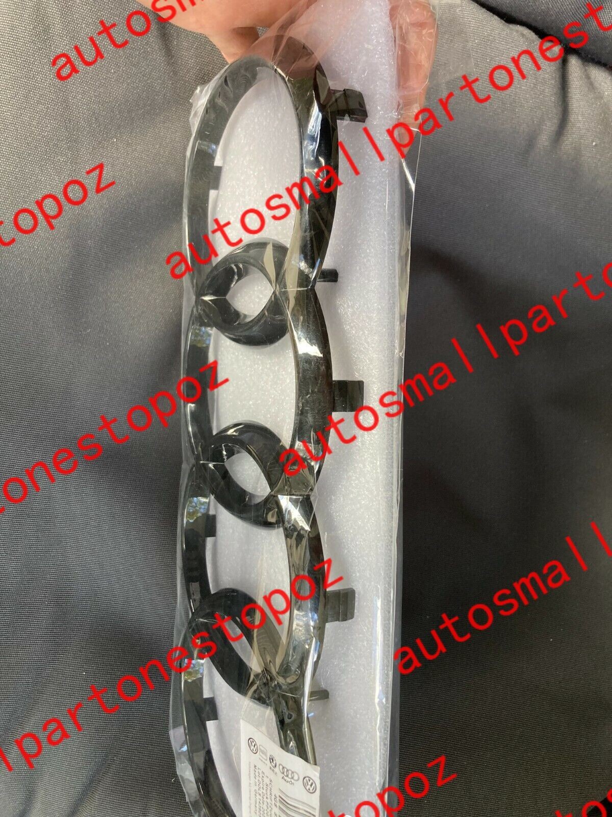 Audi A7 S7 RS7 Front Rear Gloss Black Badge RING RINGS Emblem Sticker ...