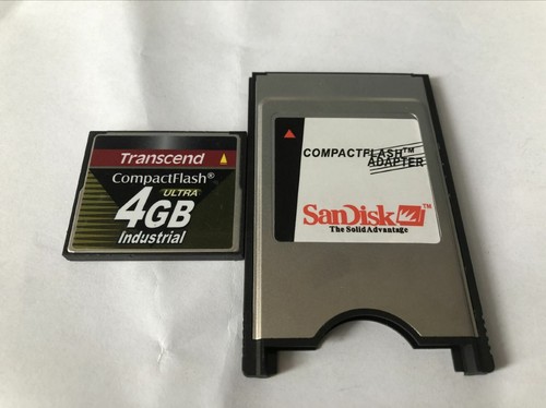 Transcend 4GB INDUSTRIAL Compact Flash +ATA PC card PCMCIA Adapter | eBay